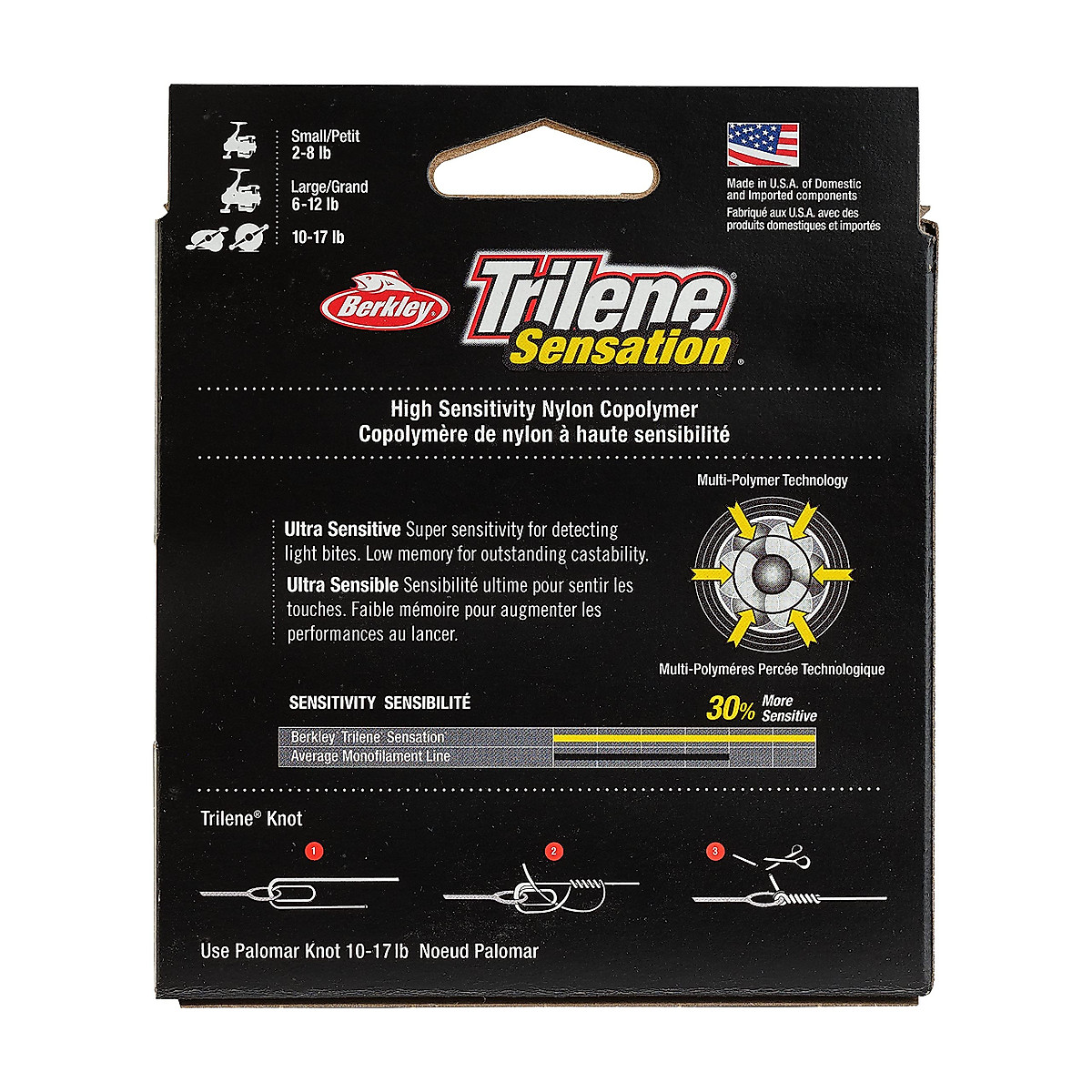 Berkley Trilene® Sensation, Solar, 4lb | 1.8kg Monofilament Fishing Line, Suitable for Freshwater Environments