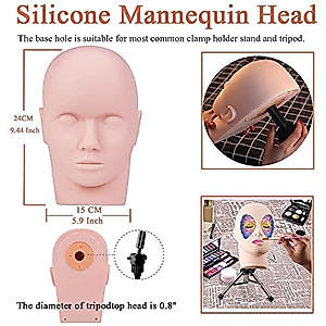 Eyelash Extension Kit, Lymzie Lash Extension Practice Kit with Mannequin Head Professional Eyelash Grafting Training Tools Set for Beginners Include Glue Tweezers