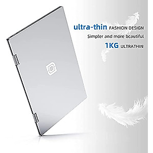 jumper EzBook X1 11.6 Inch 1080P FHD Touchscreen Laptop,Intel Celeron Dual Core Processor,Flip Computer PC 4GB RAM,128GB eMMC,Windows 11 Home,Supports TF Card and 1TB M.2 SSD Extension - Silver