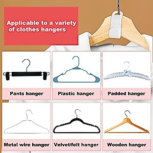 Mlurcu Hanger Hooks Clothes Hanger Connector Hooks 100Pcs Space Saving Hanger Hooks Heavy Duty Cascading Hanger Extender Hooks for Closet Organizer Magic Multipurpose Hanger Hooks for Closet Wardrobe