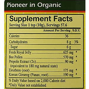 Fresh Royal Jelly + Bee Pollen, Propolis, Ginseng, Honey Mix - 36,000mg Y.S. Org 20.3 oz