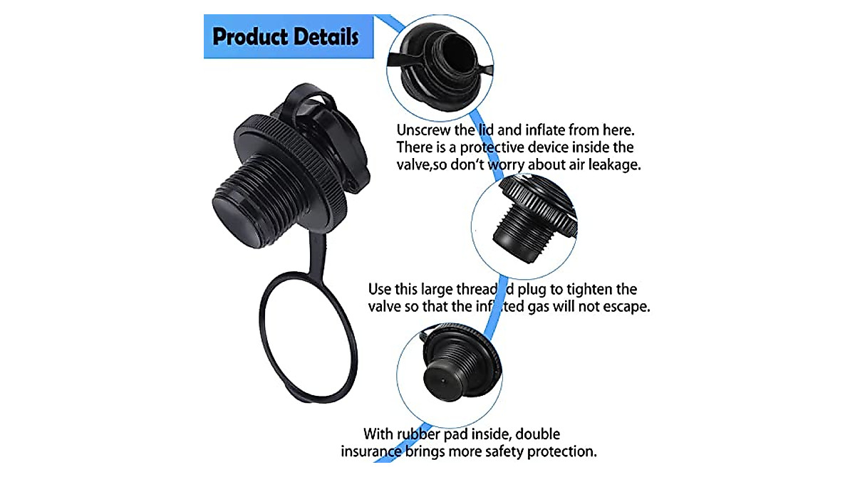 High-Quality Inflatable Boat Air Valve - 2PCS Replacement