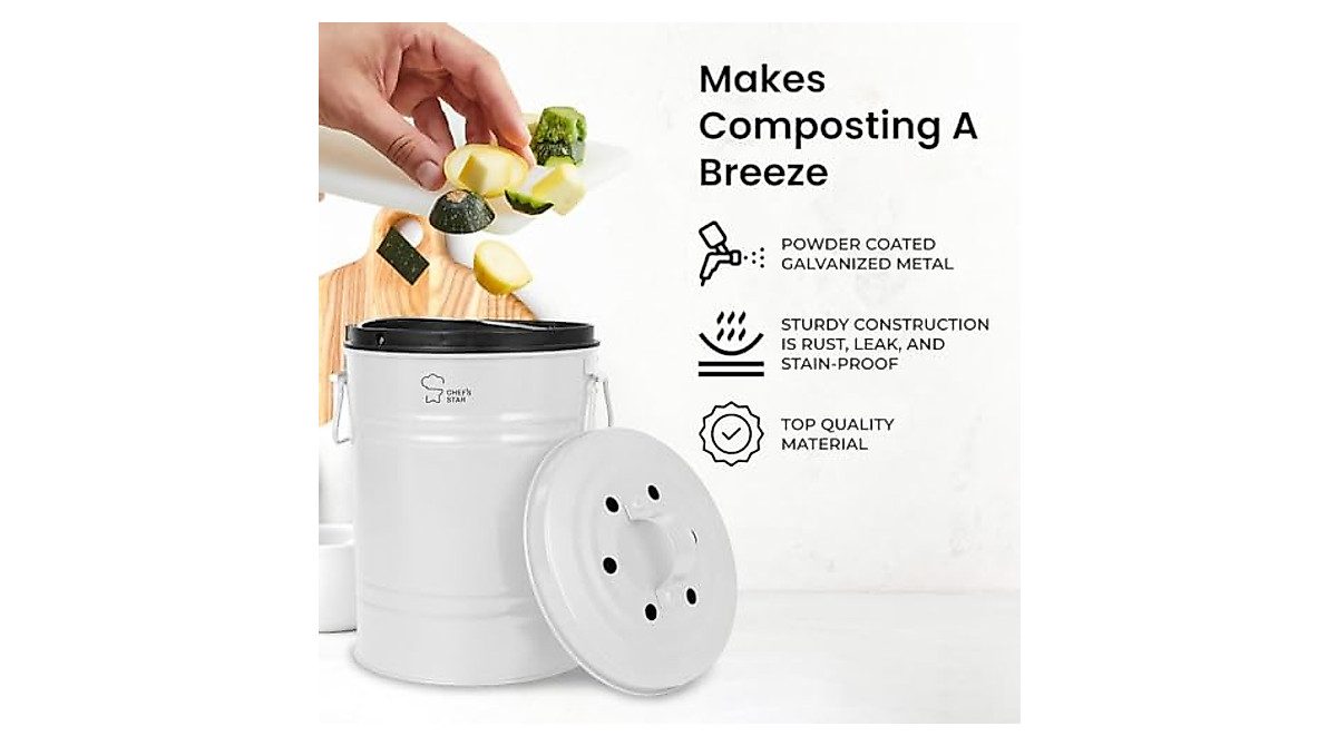 Chef's Star Compost Bin: Efficient Indoor Waste Solution
