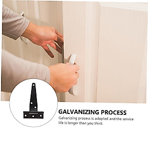 Uonlytech 6PCS 4 Black Door Hinges gate Hinges for Wooden Fences Heavy Duty shed Hinges Decorative Hinge Kitchen Cabinet Hinges self Closing Hinges Concealed Hinges Fence Hinges Bracket Belt