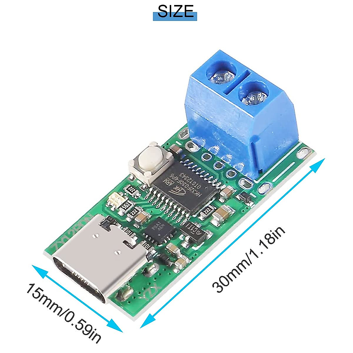 DKARDU 2 pcs Type-C USB-C Fast Charging Trigger Module PD2.0 3.0 to DC Decoy Fast Charge Trigger Poll Detector Module ZY12PDN with Type-C to Type-c Charging Cable