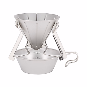 Snow Peak Field Barista Collapsible Coffee Dripper, Stainless Steel, CS-117