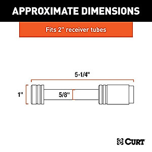 CURT 23518 Black Trailer Hitch Lock, 5/8-Inch Pin Diameter, Fits 2-Inch Receiver