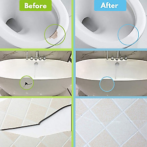 NADAMOO Tub and Tile Repair Kit White Tile Shower Repair Kit for Fiberglass Porcelain Ceramic Acrylic Stone, Fix Crack Chip Scrap Hole - 3.5 Oz