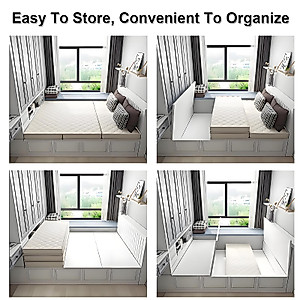 Enchantia Coconut Coir Mattress Queen, Natural 3E Palm Firm Mattress, Seamless Foldable Mattress Deep Sleep, Spine-Friendly for Those Who Like Hard Mattress, 2in,King