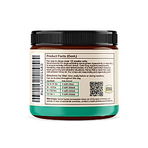 Hemp Well Calm Dog Soft Chews: Organic, Melatonin and Hemp Infused Calming Chews for Dogs with Anxiety, Separation Anxiety Relief and Stress Relief - 1 Pack Chews