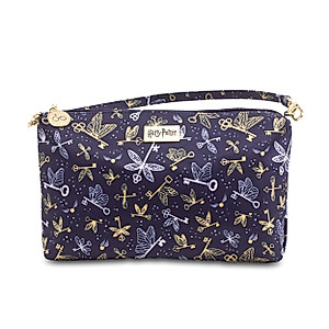 JuJuBe | Be Quick Shoulder Bag/Wristlet Purse Organizer for Travel or Diaper Bag | Harry Potter Flying Keys