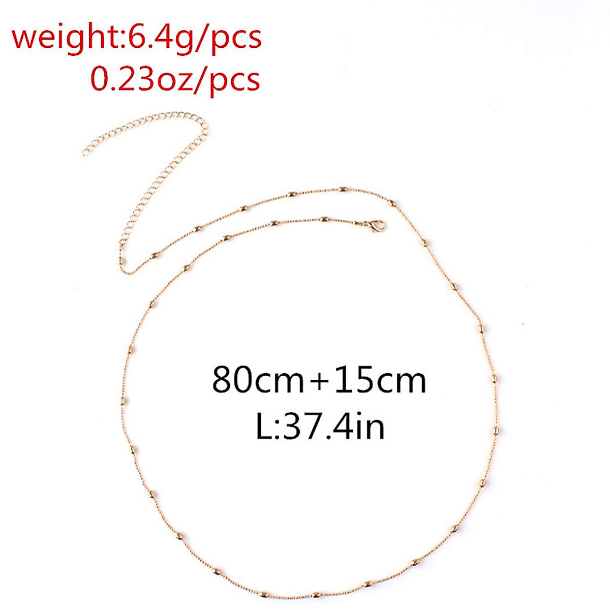 Nicute Boho Waist Chain Simple Belly Chains Summer Beach Body Accessories Jewelry for Women and Girls (Gold)