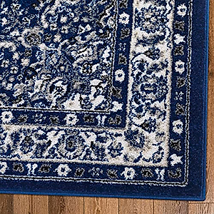 Antep Rugs Oriental 8x10 Traditional Medallion Indoor Area Rug Siesta (Navy Blue, 7'10" x 10')