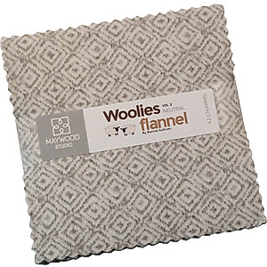 Bonnie Sullivan Woolies Flannel Neutrals Vol. 2 Charm Pack 42 5-inch Squares Maywood Studio