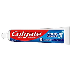 Colgate Cavity Protection Travel Toothpaste with Fluoride, ADA Accepted, TSA Approved Size - 2.5 Ounce (Pack of 6)