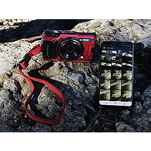 OM System Olympus TG-6 Red Underwater camera, Waterproof, Freeze proof, High Resolution Bright, 4K Video 44x Macro shooting