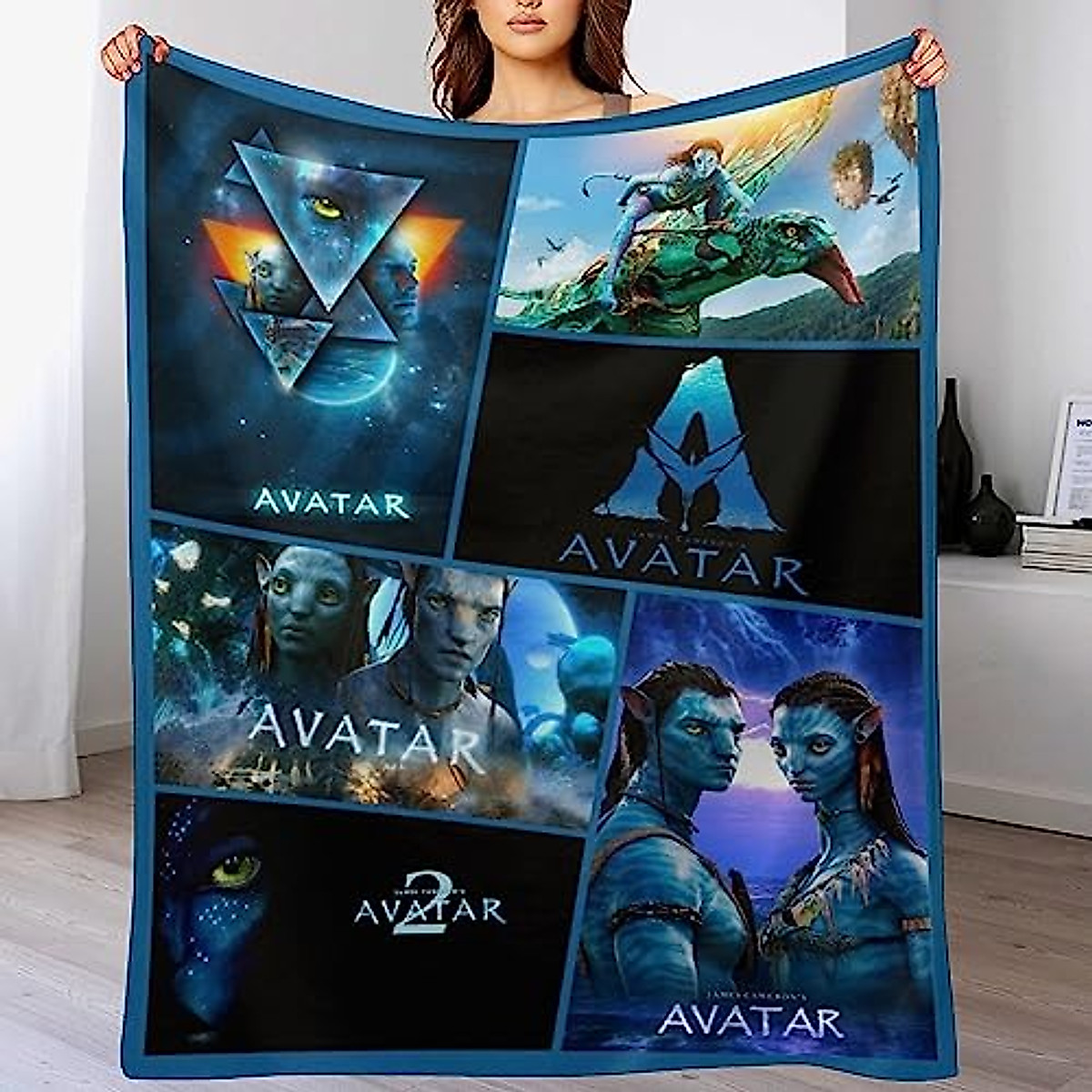 Movie Throw Blanket with Pillow Covers Soft Lightweight Cozy 3D Printed Flannel Throw Blankets Decor for Bed Sofa Living Room