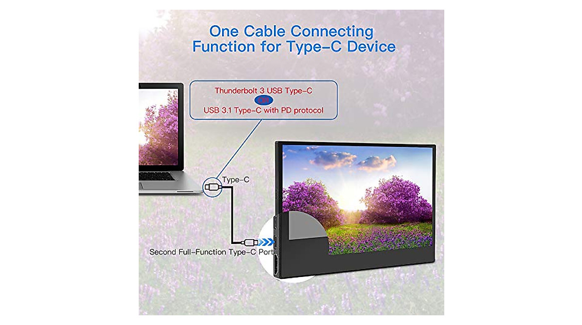 Eyoyo 13.3" Portable Touchscreen Monitor - 1080p