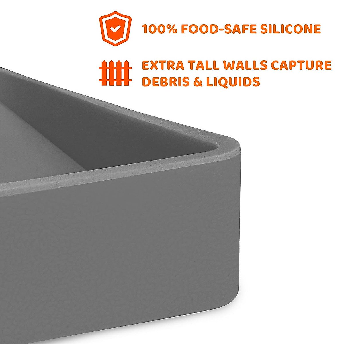 Utheer 28" Silicone Griddle Mat & Spatula Mat for Blackstone Griddle, Heavy Duty Food Grade Silicone Griddle Mat,All Season Cooking Protective Griddle Grill Cover,28 inch Blackstone griddle cover,Gray