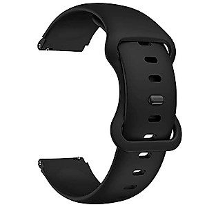 NewJourney ID205L Replacement Bands, 19mm Soft Silicone Band for Veryfitpro ID205, ID205L, ID205U, ID205S, ID205G, ID215G, ID216, SW020, SW021, SW023, YM020, YM021, YM023, YM205L, Uwatch3 GT Ufit Smart Watch (Black)