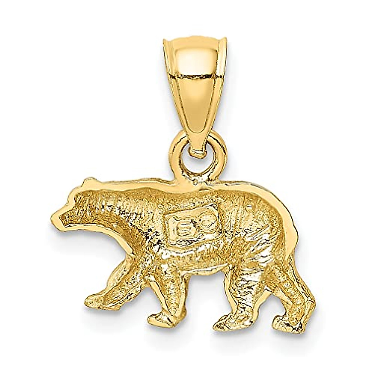 IceCarats 14K Yellow Gold Bear Necklace Charm Pendant 17mm x 10.5mm Only