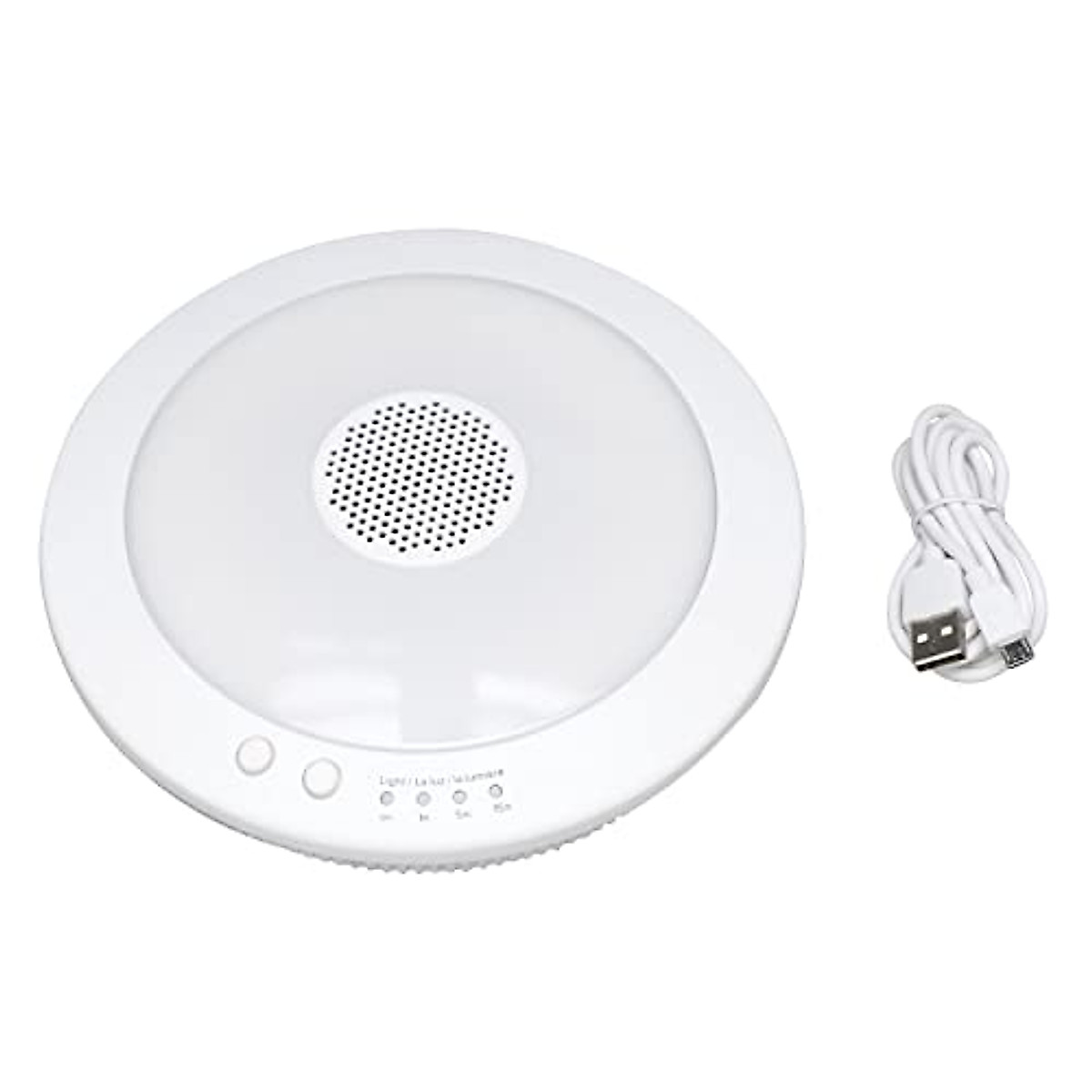 Good Earth Lighting LED Indoor/Outdoor Rechargeable Bluetooth Speaker Light - White, IP65, 4000K, 150 Lumens, Light Timer, USB Charging Cord Included, 30,000 Hour Rated Lamp Life