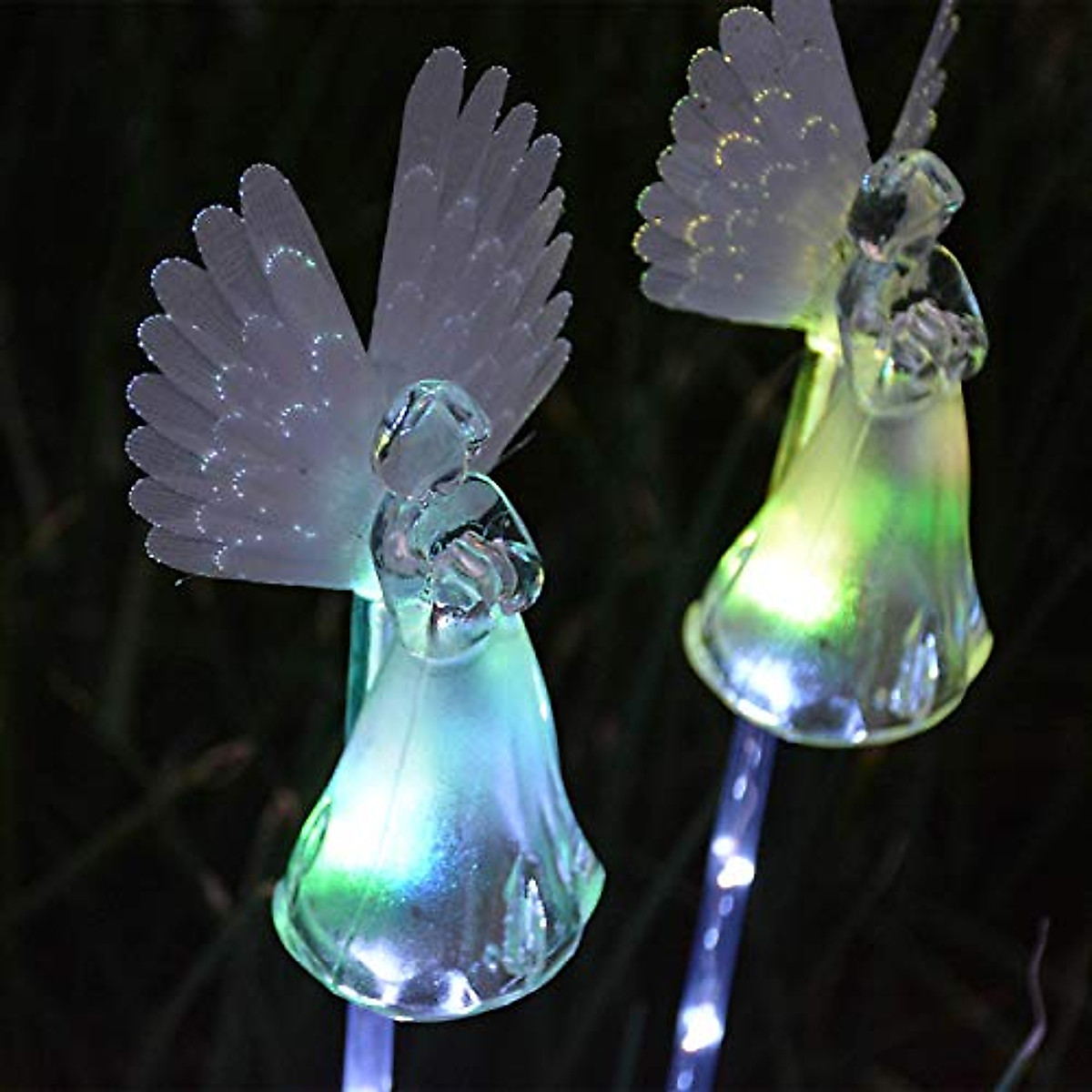 Awinking 2 Pack Solar Angel Lights - Color Changing Outdoor Decor