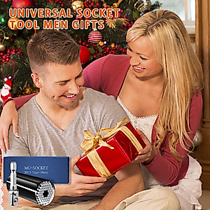Universal Socket Tools Gifts for Men, Multi-Function Universal Socket Wrench Sets, Super Socket Set, Christmas Stocking Stuffers Gift for Men, DIY Handyman, Dad, Husband,Friends(7-19mm),Black