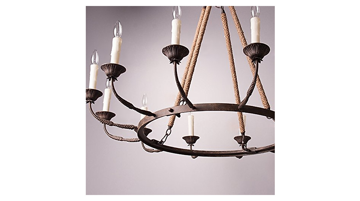 LOVEDIMA Rustic Vintage 12-Light Candelabra Chandelier
