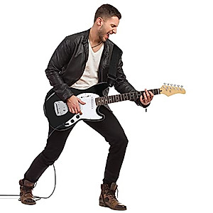 Ktaxon 39 Inch Full Size Electric Guitar 6 String Electric Guitar Kit with Portable Electric Guitar Bag, Adjustable Strap, Connecting Wire, Spanner Tool, Plectrum and Tremolo Bar(Black)