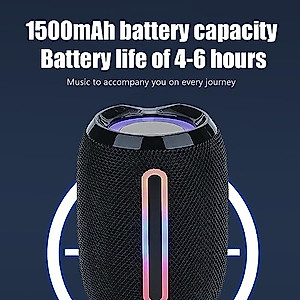 TGUCITESEN Bluetooth Portable Speaker,Wireless Bluetooth Speakers V5.1USB Card,Wireless Speakers with Bluetooth,Micro SD Card,for Outdoor,Travel,Beach,Camping,Indoor Black (X2)