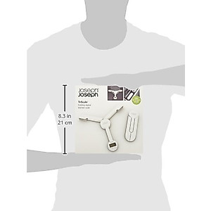 Joseph Joseph 40071 TriScale Compact Folding Digital Kitchen Food Scale, White