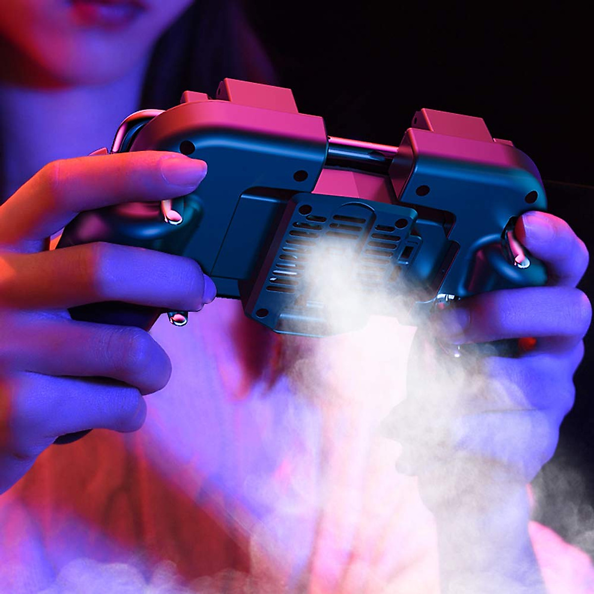 EMISH Mobile Game Controller Gamepad with Power Bank and Cooling Fan Trigger Aim Button L1R1 L2R2 Shoot Joystick for 4.7-6.5" iPhone Android Phone Accesorios (H9)