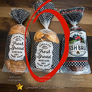 Large Bread Bags for Homemade Bread with Ties Perfect for Christmas Bread Bags Holiday Bread Bags Challah Sourdough Gift Bread Bags