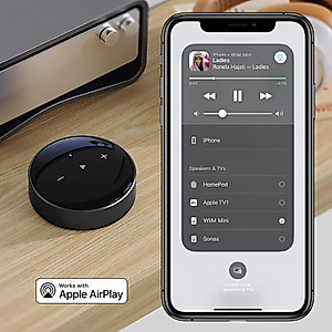WiiM Mini AirPlay2 Wireless Audio Streamer, Multiroom Stereo, Preamplifier, Works with Alexa and Siri Voice Assistants, Stream Hi-Res Audio from Spotify, Amazon Music and More