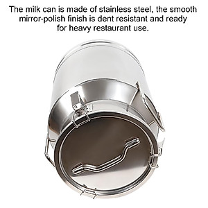 5.28Gal/20L Milk Can - 304 Stainless Steel Milk Jug,Thick Handle with Sealed Lid Heavy Duty Milk Bucket Wine for Kitchen, Rice Cereal Grain Canisters Container