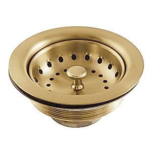 Kingston Brass K111BBB Tacoma Basket Strainer, Brushed Brass
