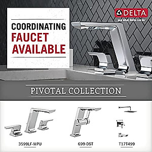 Delta Faucet 79956 Pivotal Wall Mounted Single Post Toilet Paper Holder with Shelf in Polished Chrome, Bath Accessories