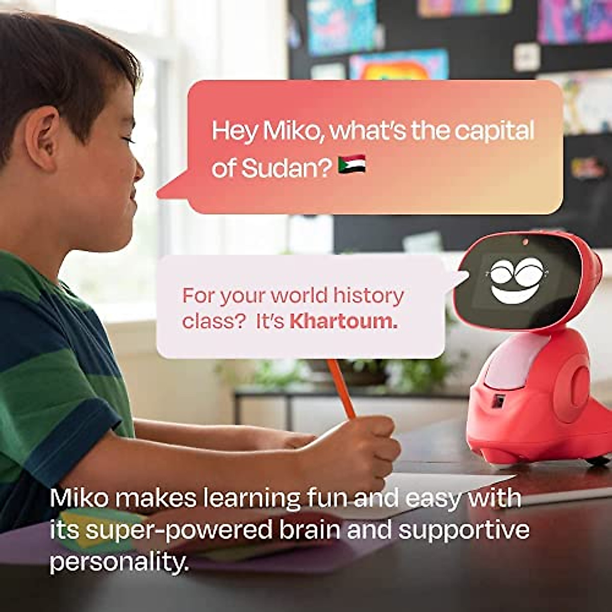 Miko 3: AI-Powered Smart Robot for Kids | STEM Learning & Educational Robot | Interactive Robot with Coding apps + Unlimited Games + programmable | Birthday Gift for Girls & Boys Aged 5-12