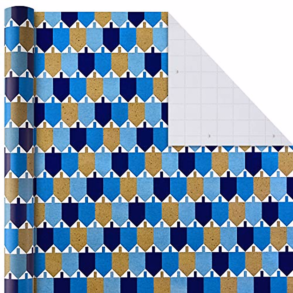 Hallmark Tree of Life (3 Gift Rolls) wrapping paper, Hanukkah Tri-Pack, 5JXW1734