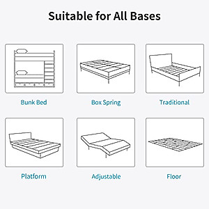 Hommoo 10 Inch Foam and Individually Pocket Innerspring Hybrid Mattress Breathable Medium Firm Mattress with Knitted Fabric Cover Soft Bed Mattress in a Box King