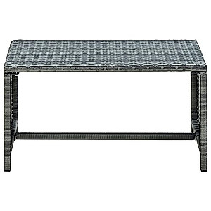 REWIS Conversation Sets Patio,Patio Furniture Set,Outdoor Wicker Furniture, 4 Piece Patio with Cushions Set Poly Rattan Gray