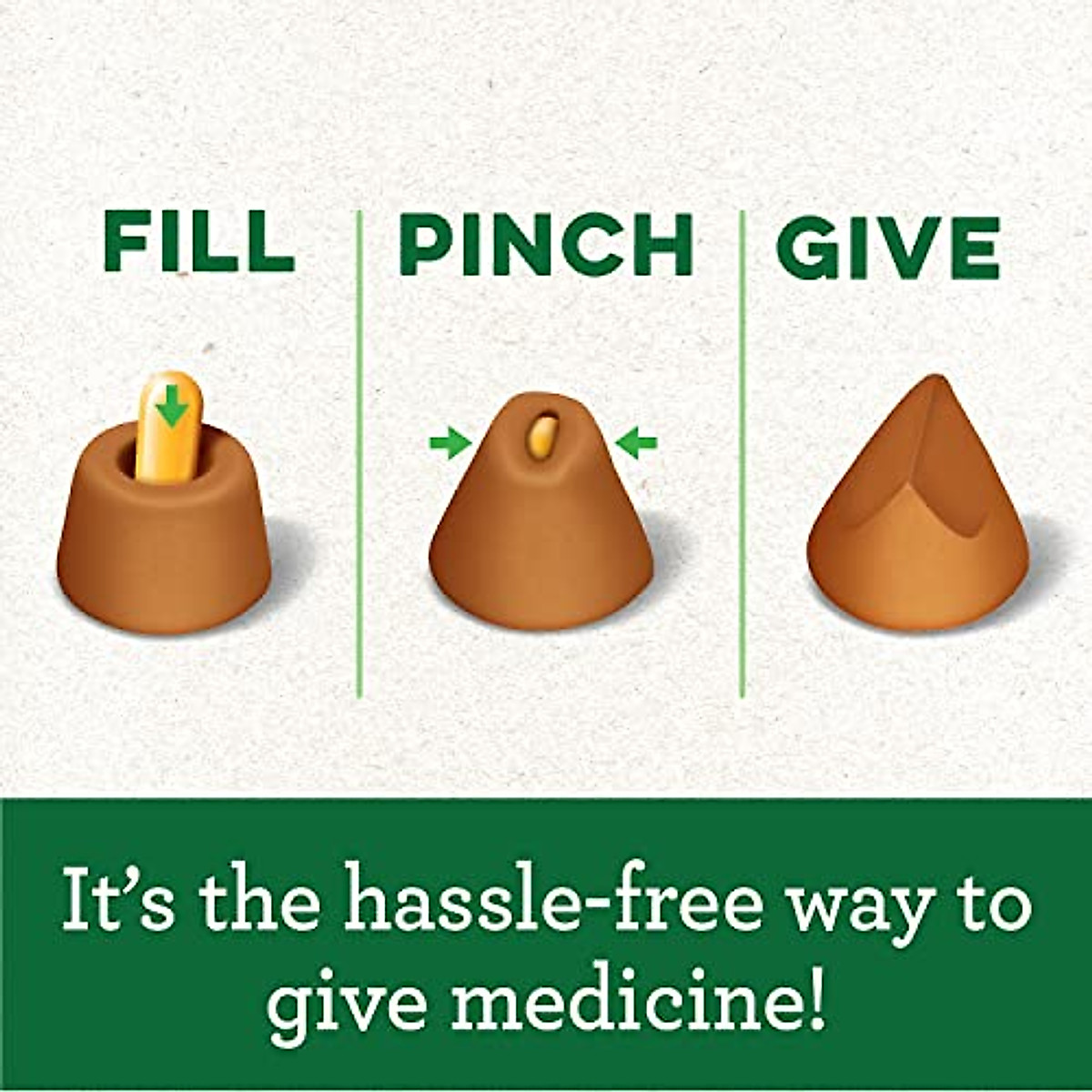 GREENIES PILL POCKETS for Dogs Capsule Size Natural Soft Dog Treats with Real Peanut Butter, 15.8 oz. Pack (60 Treats)