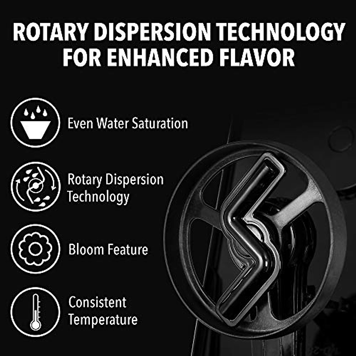 VINCI RDT 12 Cup Coffee Maker, with Patented Spinning Spray Head Technology, Bloom Setting, Brew to Pause, Stainless Steel Fully Programmable Electric Coffee Maker