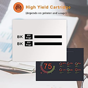 Run Star Remanufactured 2 Pack T098 T099 98 99 Black Ink Cartridge Replacement for Epson T098 T099 98 99 use with Epson Artisan 700 710 725 730 800 810 835 837 Inkjet Printer (2 Black)