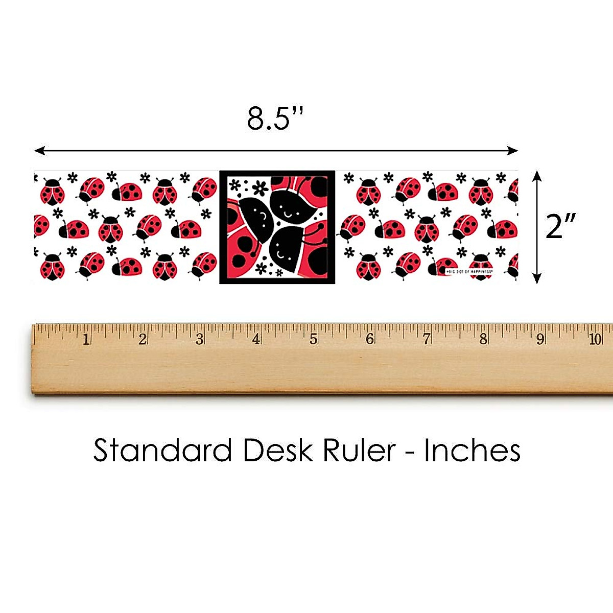 Big Dot of Happiness Happy Little Ladybug - Baby Shower or Birthday Party Water Bottle Sticker Labels - Set of 20