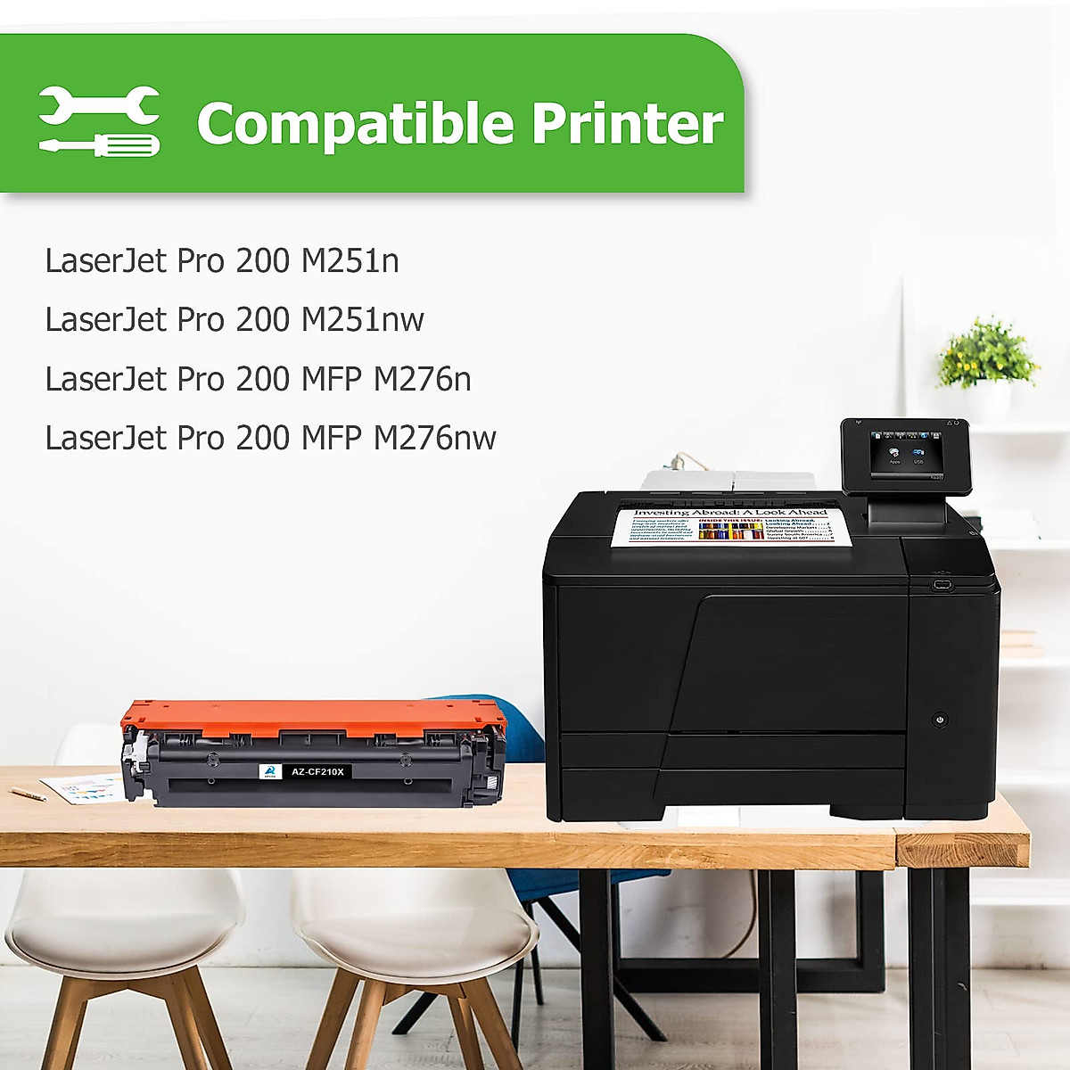 Aztech Compatible Toner Cartridge Replacement for HP 131X 131A CF210X CF210A CF211A CF212A CF213A (Black/Cyan/Yellow/Magenta, 4-Pack)