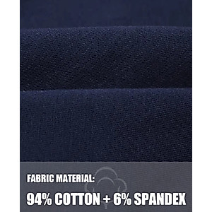 Vodi Mosa Sweat Shorts for Women High Waist Stretchy Comfy Cotton Shorts Womens Long Running Yoga Shorts (NavyBlue, L)