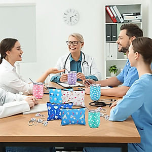 Jingmore 16 Pcs Dental Hygienist Gifts Bulk Include12 oz Teeth Stainless Steel Tumbler Cosmetic Bag Tooth Shape Keychain Tooth Socks Dental Assistant Gifts for Nurse Graduation Accessories