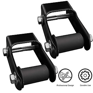 2pcs Rear Leaf Spring Shackle Kit (Left Driver & Right Passenger Side) for 1994-2004 S10 GMC Sonoma,1995-2005 Blazer,96-20 Isuzu Hombre, Jimmy Oldsmobile Bravada 1994-2001 Replaces 15665302 722-028